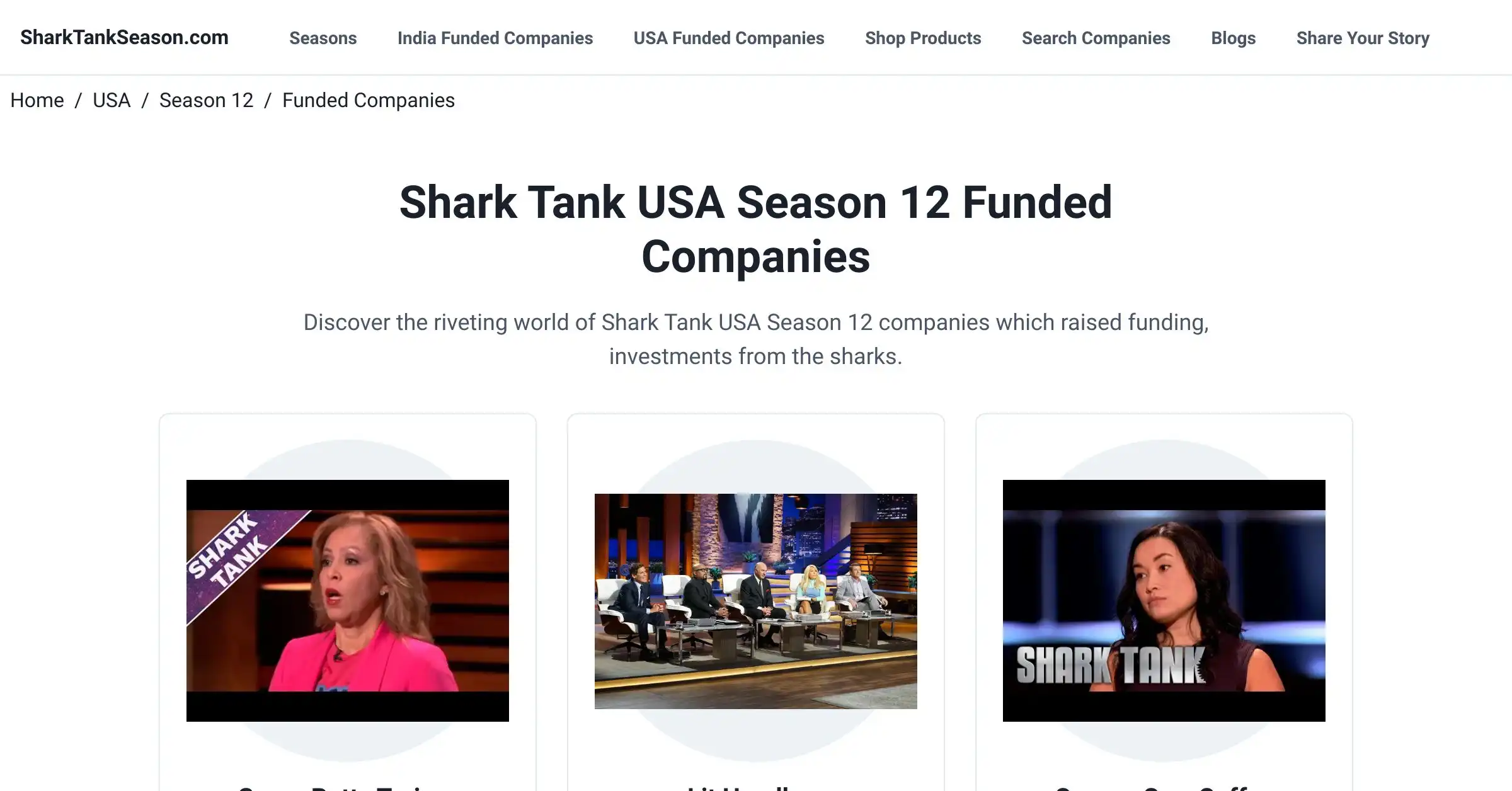 Explore Shark Tank USA Season 12 Funded Companies and Products