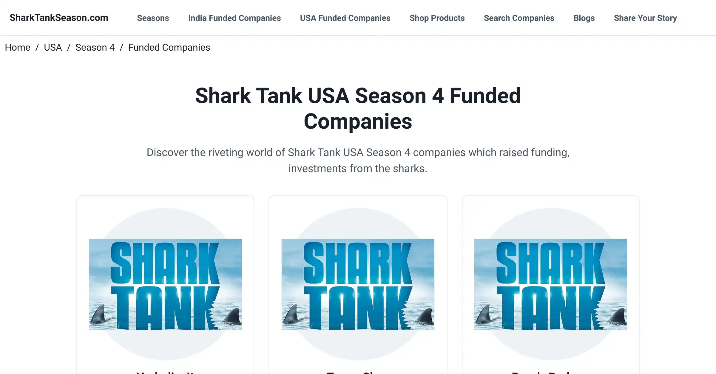 Explore Shark Tank USA Season 4 Funded Companies and Products
